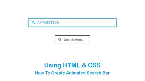 search bar in html and css simple search box using html and css