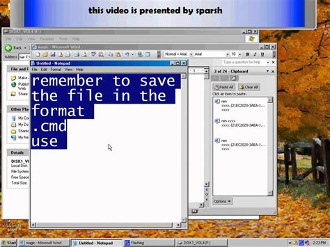 lock a folder using notepad youtube