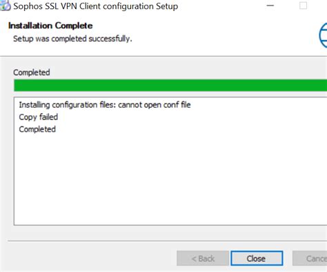 ssl vpn copy config file failed discussions sophos firewall