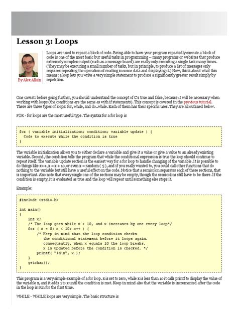 for while and do while loops in c cprogramming control flow