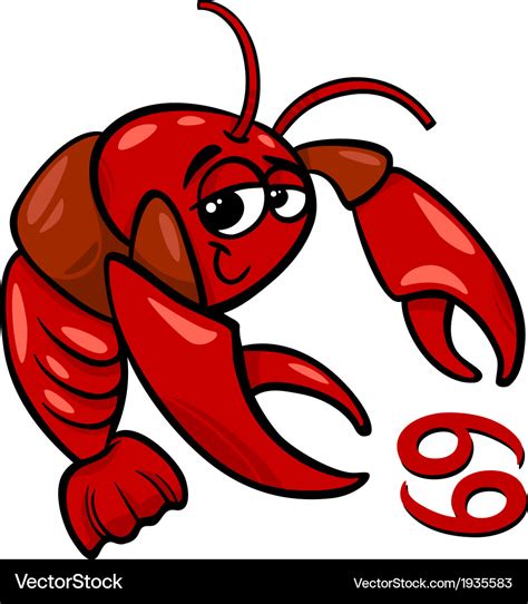 Cancer Or Crab Zodiac Sign Royalty Free Vector Image