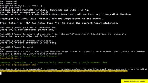 how to install laravel php framework on ubuntu 18 04 with apache2 and