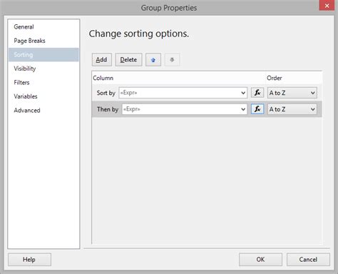 dynamic grouping and sorting using parameters in ssrs