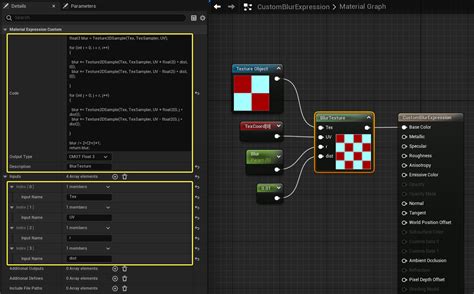 custom material expressions in unreal engine unreal engine 5 0