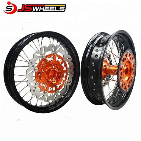 Sxf 450 16 17 Inch Supermoto Motorcycle Cnc Spoked Aluminium Alloy