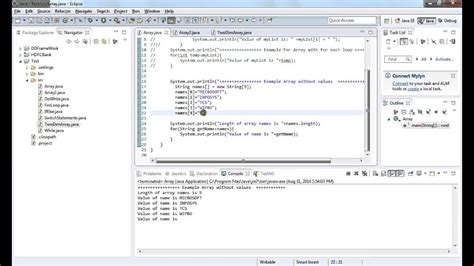 core java topic 7 arrays youtube