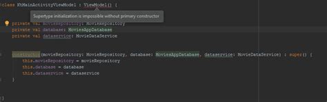 super type initialization is impossible without primary constructor in