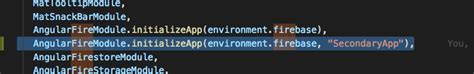 javascript angular project how to get instance of secondary firebase