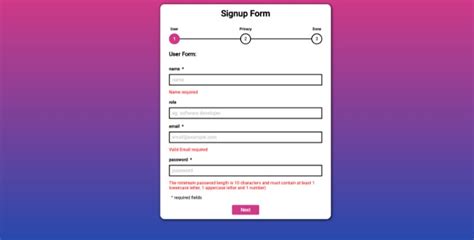 react redux multi step signup form created with react redux toolkit