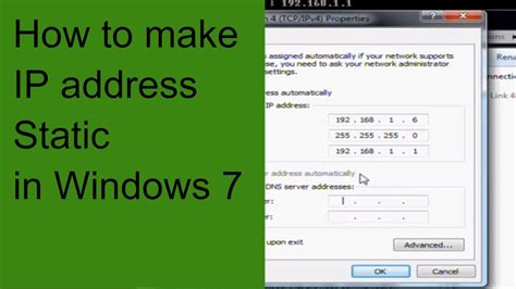 how to assign a static ip address in windows 7 computer tricks and tips