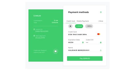 bootstrap 4 payment form with input mask example