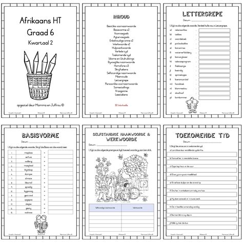 Graad 6 Afrikaans Ht Werkkaarte Kw 2