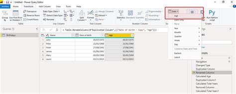 calculate age between 2 dates in sql calucul