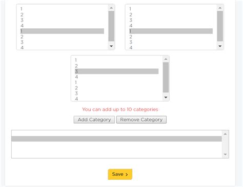 html how to add and remove multiple selected list values