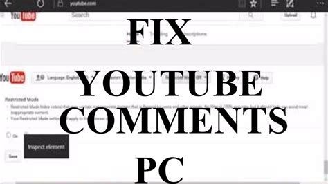 fix youtube comments not showing up on pc youtube
