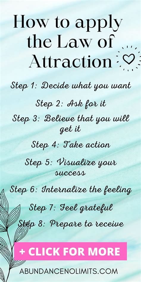 How To Apply The Law Of Attraction 8 Easy Steps Law Of Attraction