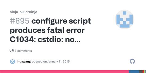 configure script produces fatal error c1034 cstdio no include path