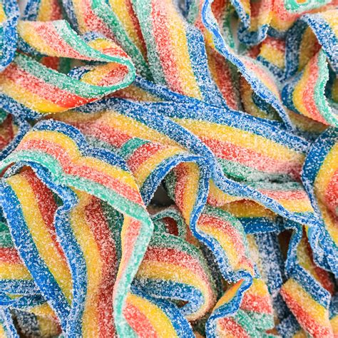 Rainbow Sour Belts Candy Rainbow Candy Sour Strips 1 3