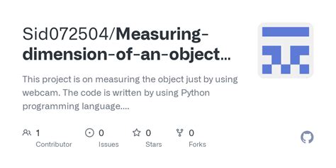 github sid072504 measuring dimension of an object using python opencv