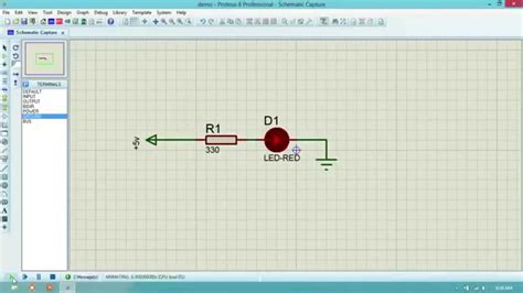 proteus simple demo of led youtube