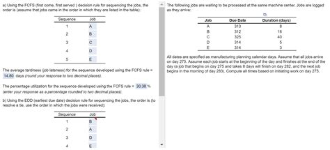 solved a using the fcfs first come first served