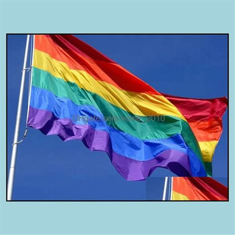 Rainbow Rainbow Rainbow Flag Banner 3x5ft 90x150cm Polyester Lgbt Color