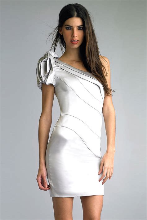 Robe De Cocktail à Seule épaule Ruchée Moulante En Satin Persun Fr