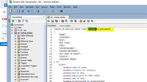 apex23 sql01 sql command that creates a view stored query dynamic