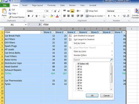 rows not filtering in excel