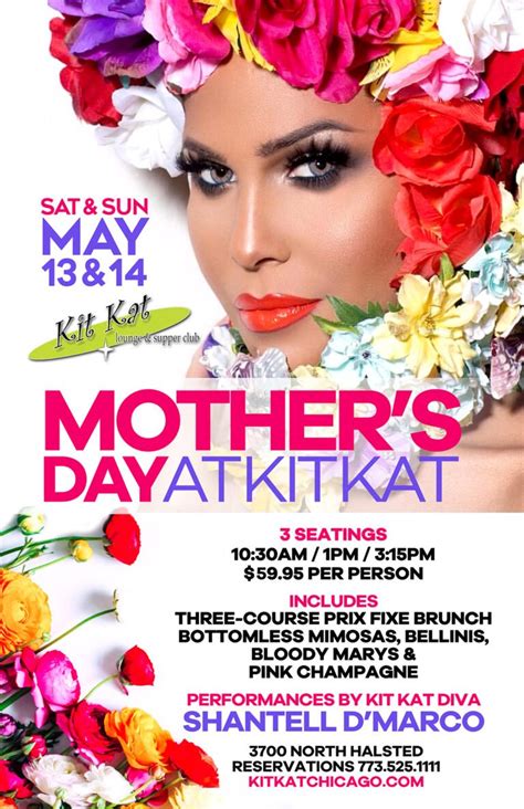 Mothers Day Brunch At Kit Kat 2023 • Kit Kat Chicagos Best Drag