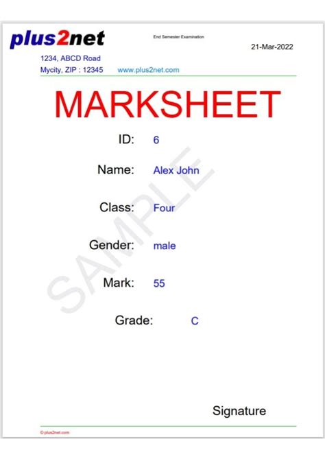 create mark sheet pdf file by using data from sqlite mysql database