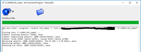 git tortoisegit hangs after clone check out runs to 100 stack overflow