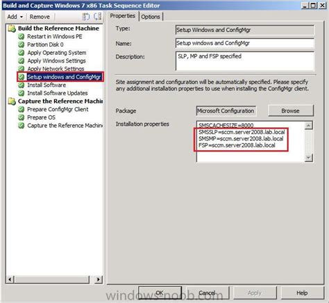 build and capture windows 7 sample task sequence adding