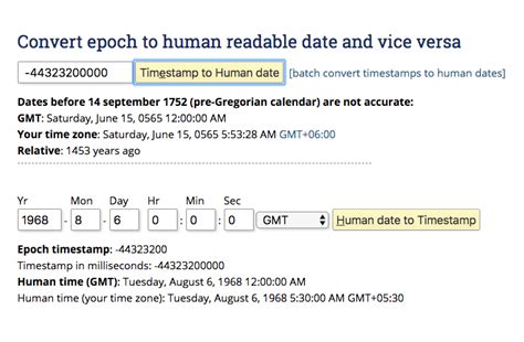 date incorrect utc value for epoch timestamp stack overflow