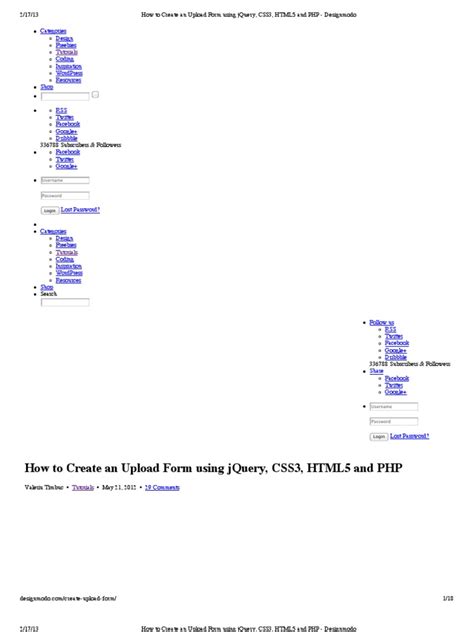 how to create an upload form using jquery css3 html5 and php