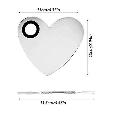 Aywfey 2 Pack Makeup Palette And Spatula Set Professional Pro Stainless