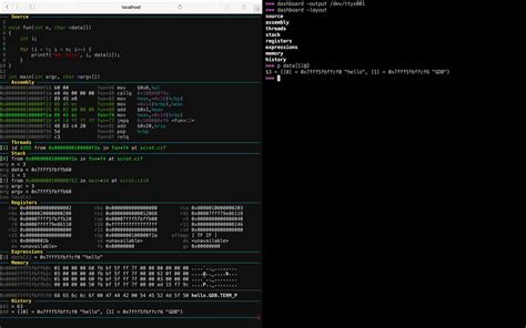 gdb dashboard modular visual interface for gdb in python
