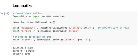 stemming and lemmatization in python explained with examples machine
