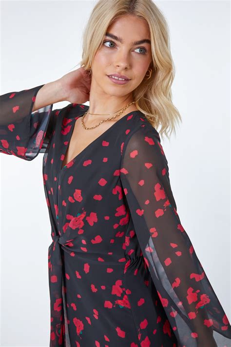 Buy Dusk Rose Print Chiffon Midi Dress From Next Ireland