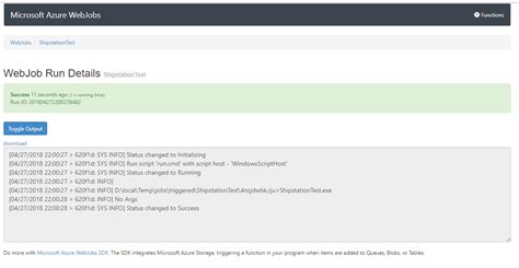 azure webjob not passing arguments stack overflow