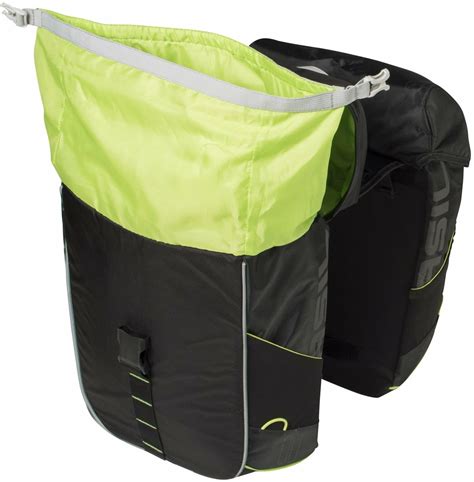 Basil Doppelpacktasche 34l Black Lime Miles Double Bag Black Lime
