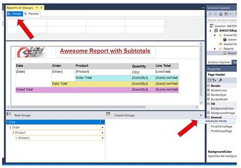 keep column headers visible in ssrs sqlservercentral