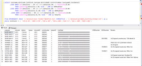 importing a large fixed length txt file into sql server