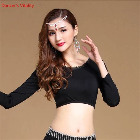 Women Belly Dance Costume Latin Dance Costume Womens Long Sleeve Lace