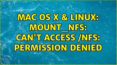 mac os x and linux mount nfs can t access nfs permission denied 2
