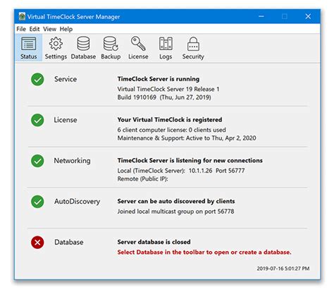 moving virtual timeclock network server to a new computer