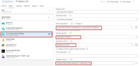 deploying a cd pipeline for a django based python app azure devops