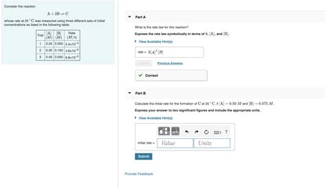 Answered Consider The Reaction A 2b C Part A… Bartleby
