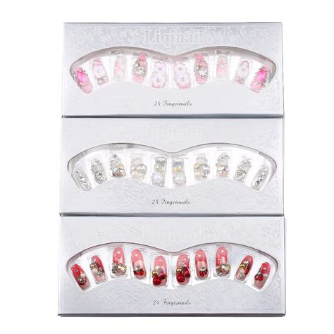 Wedding Nail Mje 24pcs Box False Nail Tips Popular Fake Nail Art