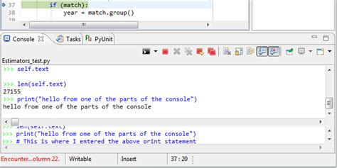 why is python s console split in debug perspective in eclipse with